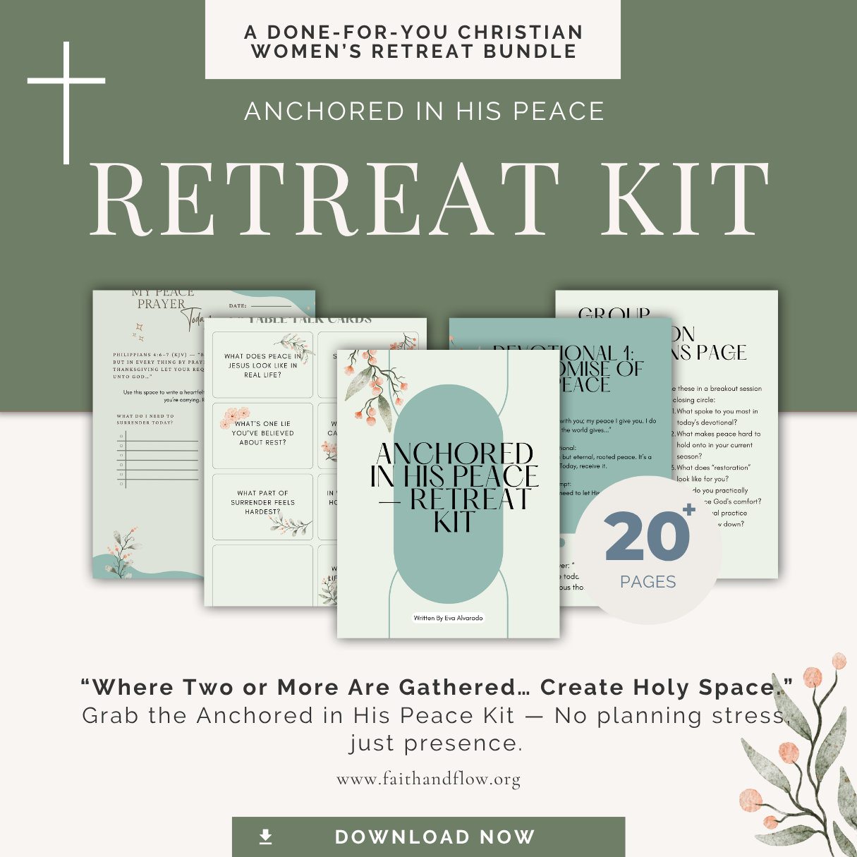 Christian Women's Retreat Kit Printable | Anchored in His Peace – Faith ...